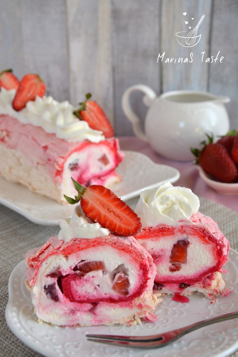 Beze rolada sa jagodama - MarinaS Taste