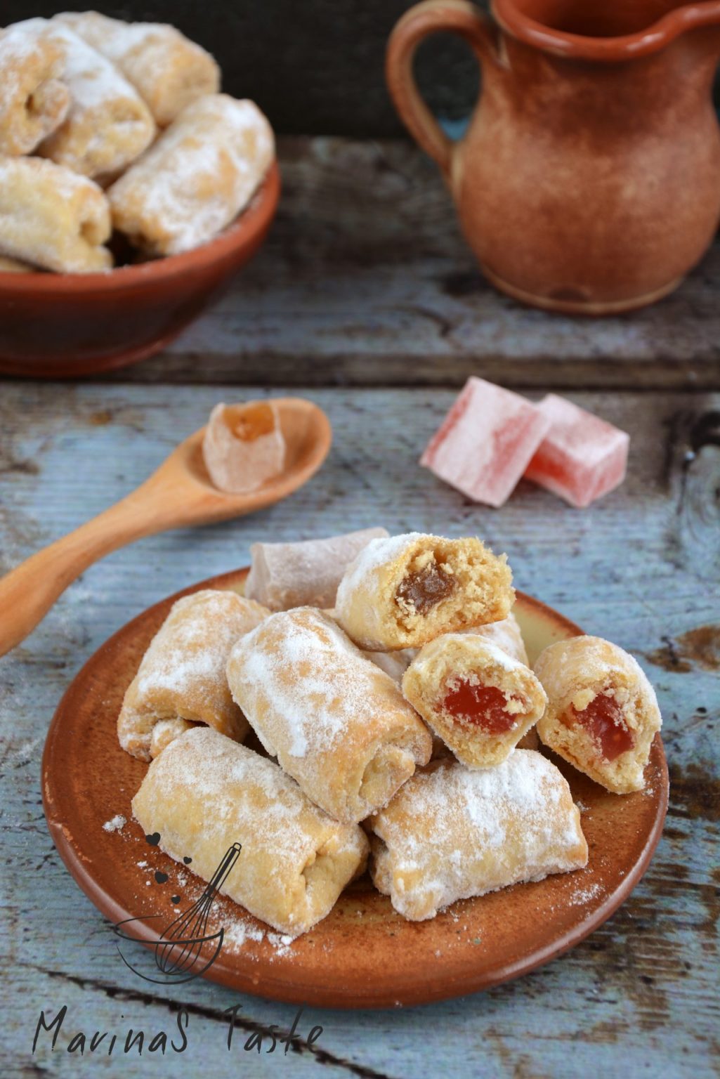 Pivski lokumki - posne kiflice sa ratlukom - MarinaS Taste