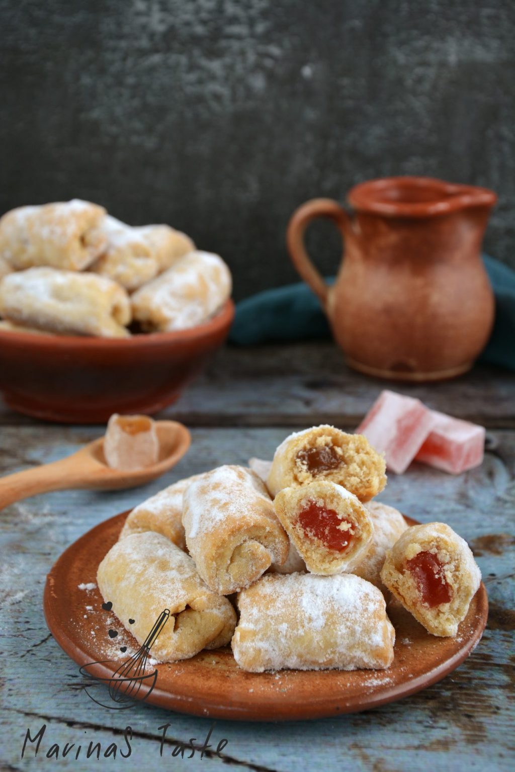 Pivski lokumki - posne kiflice sa ratlukom - MarinaS Taste