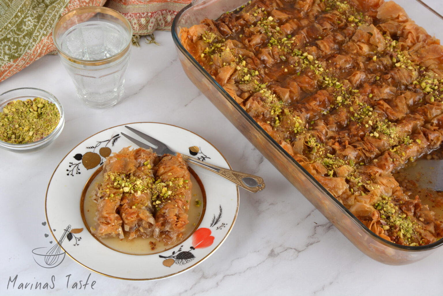 Rolovana grčka baklava - Saragli - MarinaS Taste